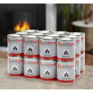 BOWERY HILL Contemporary 24 Pack of 13 oz Isopropyl Alcohol Gel Fuel Cans for Indoor and Ourdoor Fireplaces