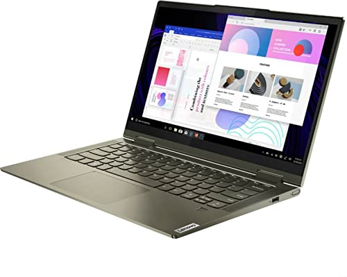 2022 LENOVO Yoga 7i 2-in-1 Laptop 14 inch FHD Touchscreen Intel EVO Platform 11th Core i5-1135G7 Iris Xe Graphics 12GB DDR4 512GB NVMe SSD WI-FI 6 Windows 10 Pro Fingerprint Backlit Keyboard