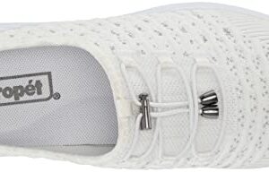 Propét Women's TravelBound Slide Sneaker, White Daisy, 6.5 XX-Wide