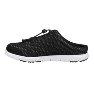 propet travelwalker evo slide sneakers black - 8.5 x-wide