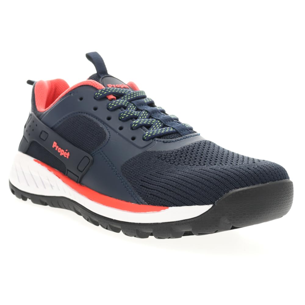 Propét Womens Visper Hiking Shoe, Navy/Melon, 8.5 Wide US