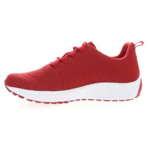 propét womens tour knit sneaker, red, 7.5 wide us