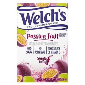 Welch's Singles to GO! Drink Mix Variety Pack - Cherry Pomegrante, Strawberry Peach, Passion Fruit and Grape