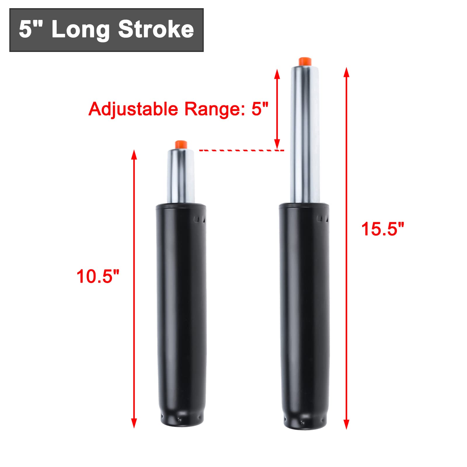 skyehomo Office Chair Gas Lift Cylinder Replacement, 5" Gas Cylinder for Office Chair, Heavy Duty Hydraulic/Pneumatic Piston for for Most Executive Chairs,Black