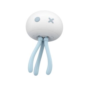 Kids Rechargeable LED Night Light │ Dimmable Baby Touch Control Lights with Charging 1800mAh │ Lovely Jellyfish Shape (Blue + IR Remote Contol)