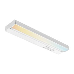 parmida led technologies led under cabinet lighting, hardwired installation, 12 inch, 9w, 3cct color selectable - 3000k/4000k/5000k, etl listed, 120v, dimmable, 600 lumens, white finish