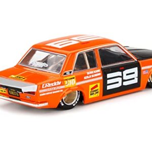 TRUE SCALE miniatures Datsun 510 Pro Street SK510 Orange and Black (Designed by Jun Imai) Kaido House Special 1/64 Diecast Model Car by True Scale Miniatures KHMG004