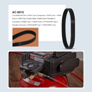 Redparts 3 Pack AC-0815 Air Compressor Belt for Dewalt Devilbiss Porter Cable Makita Sears Craftsman CAC-1311 CAC-1342