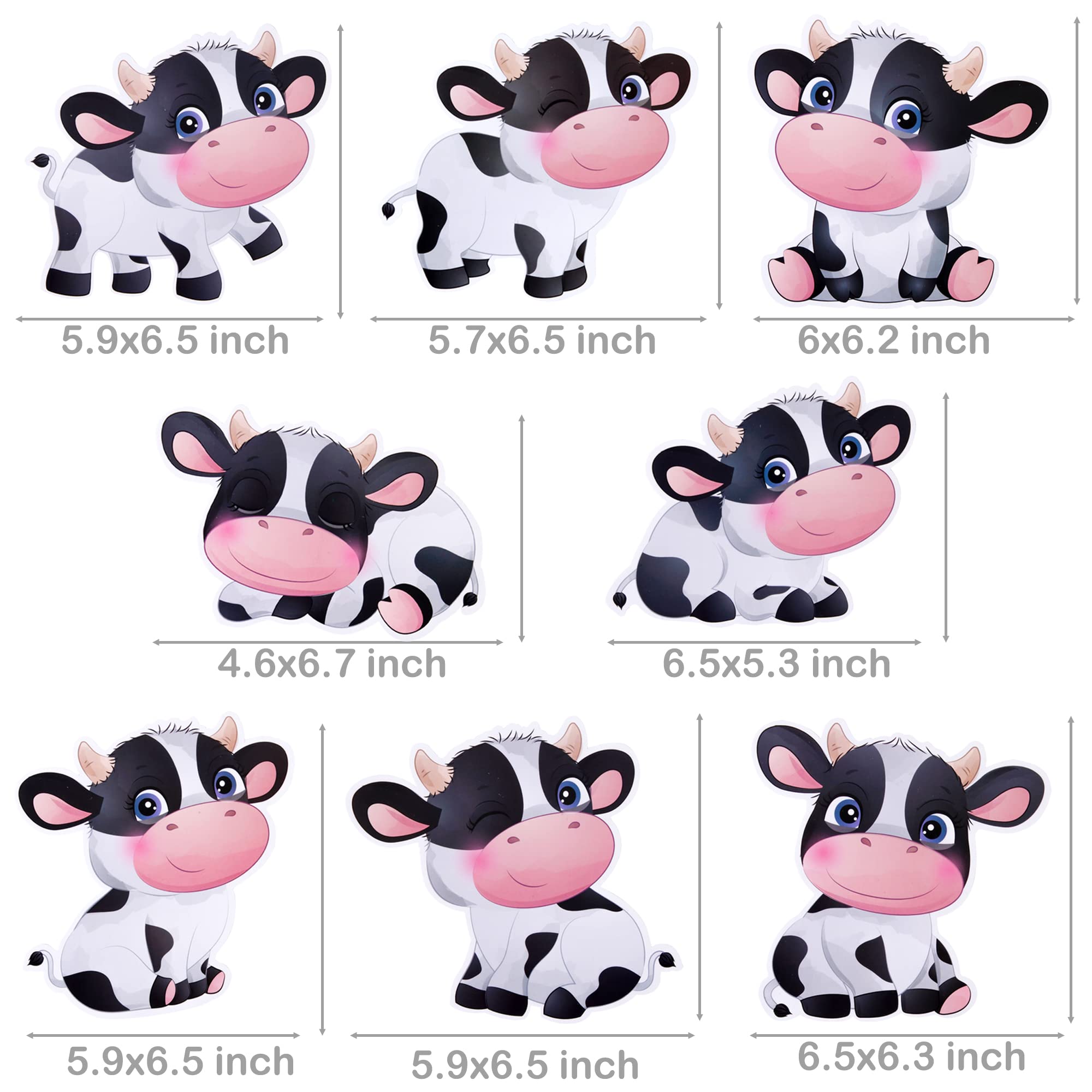 15Pcs Cow Birthday Party Decoration Cow Hanging Swirls for Farm Animal Theme Birthday Party Supplies