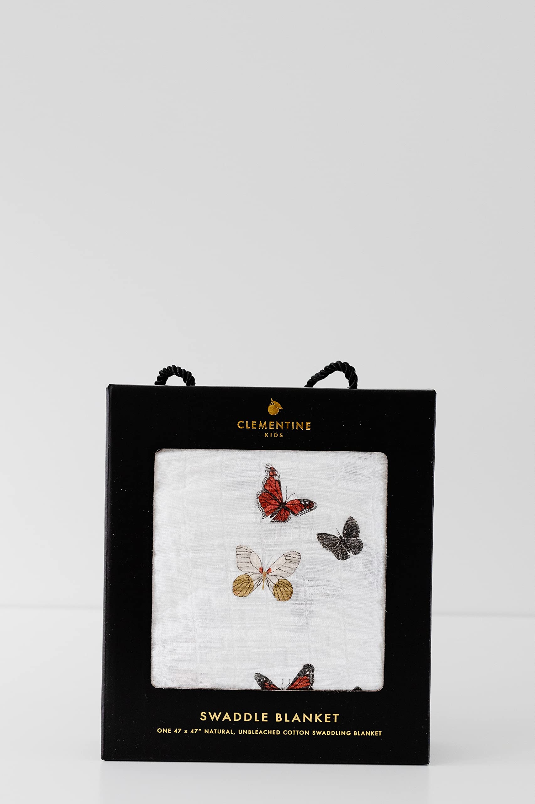 CLEMENTINE KIDS Muslin Infant Swaddles (Butterfly Swarm)