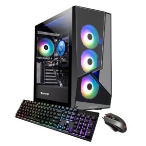 ibuypower starter pc computer desktop slatemr 240i (intel i3-10105f 3.7ghz,nvidia geforce gt 1030 2gb, 8gb ddr4, 480 gb ssd, wifi ready, windows 11 home)