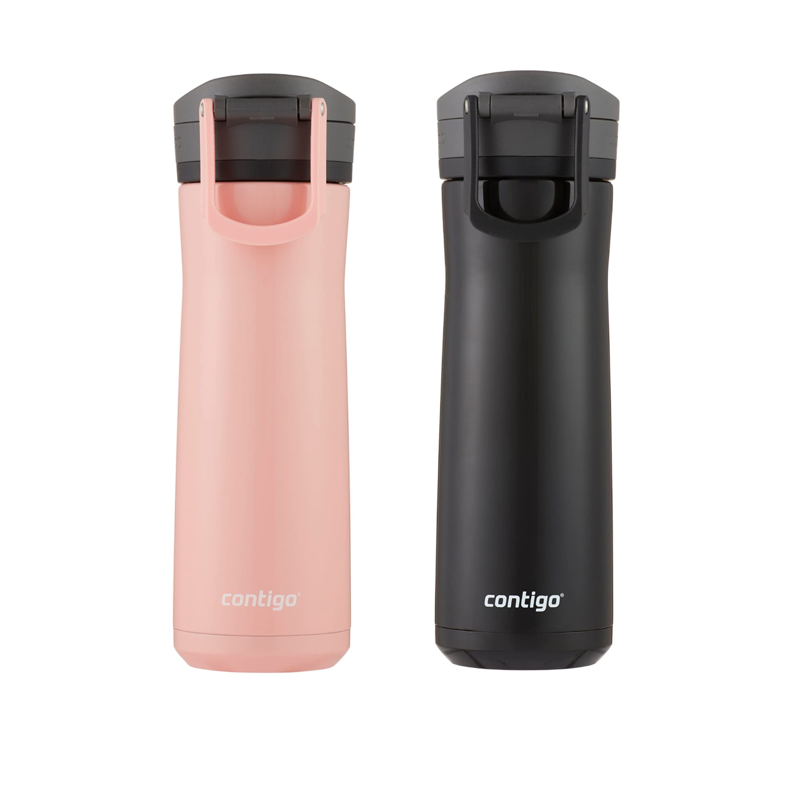 Contigo Jackson Chill 2.0 Vacuum-Insulated Stainless Steel Water Bottle, Secure Lid Technology for Leak-Proof Travel, Keeps Drinks Cold for 12 Hours, 20oz 2-Pack, Pink Lemonade & Licorice