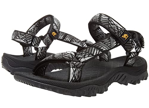 CAMEL CROWN Hiking Sport Sandals for Women Anti-skidding Water Sandals Comfortable Athletic Sandals for Outdoor Wading Beach black/white 8.5