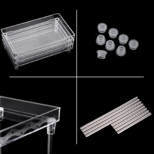 WUWEOT Bathroom Organizer Countertop, 3 Tier Acrylic Vanity Tray Makeup Cosmetic Perfume Storage Shelf, Kitchen Spice Rack Standing Shelf