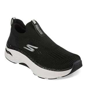 Skechers Max Cushioning Arch Fit Knit Slip-On Black/White 8 B (M)