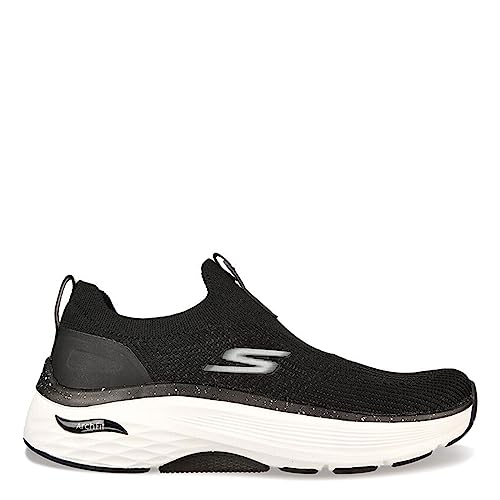 Skechers Max Cushioning Arch Fit Knit Slip-On Black/White 8 B (M)