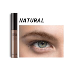 AMIIR Eyebrow Gel Mascara Tinted Volumizing Enhance Eye Brow Fill In Sparse Brush Tamp Waterproof Long-Lasting, Soft Brown, 1 Count