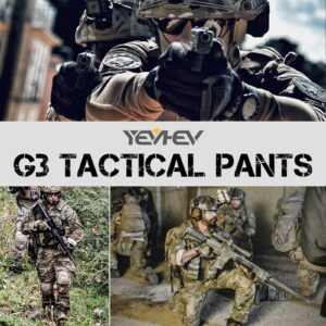 YEVHEV G3 Combat Pants Tactical Trousers Military Apparel Camouflage Clothing Paintball Gear with Knee Pads for Men