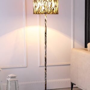 Ore International HBL2457 59" in Faux Suede Tiger Print Floor Lamp