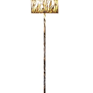 Ore International HBL2457 59" in Faux Suede Tiger Print Floor Lamp