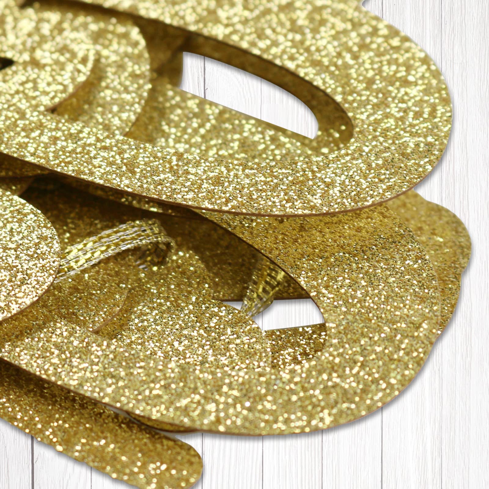 One Sweet Year Banner, First Birthday Anniversary Party Decorations Supplies for Boys Girls, Sweet One Bunting Sign, 1st Bday Baby Shower Hanging Ornament, Pre-Strung, Photo Props, Gold Glitter