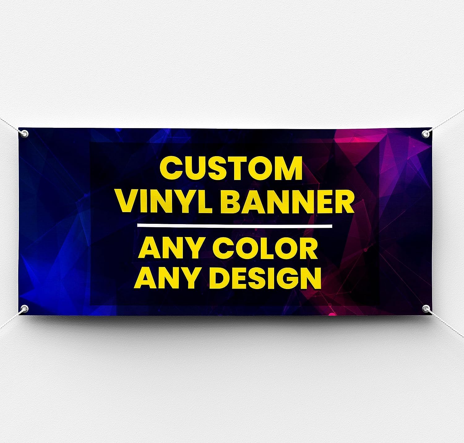 Personalized Custom Vinyl Banner Printing Indoor or Outdoor use Printed Business Event Birthday Party Large Custom Vinyl banner for Party Decoration Factory of Stickers (2'x6')