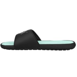 puma women's cool cat slide sandal, puma black/fair aqua/puma silver, 10 m us