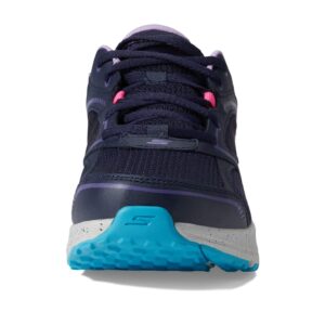 Skechers Women's GO Run CONSISTENT-Vivid Horizon Sneaker, Navy/Lavender, 9