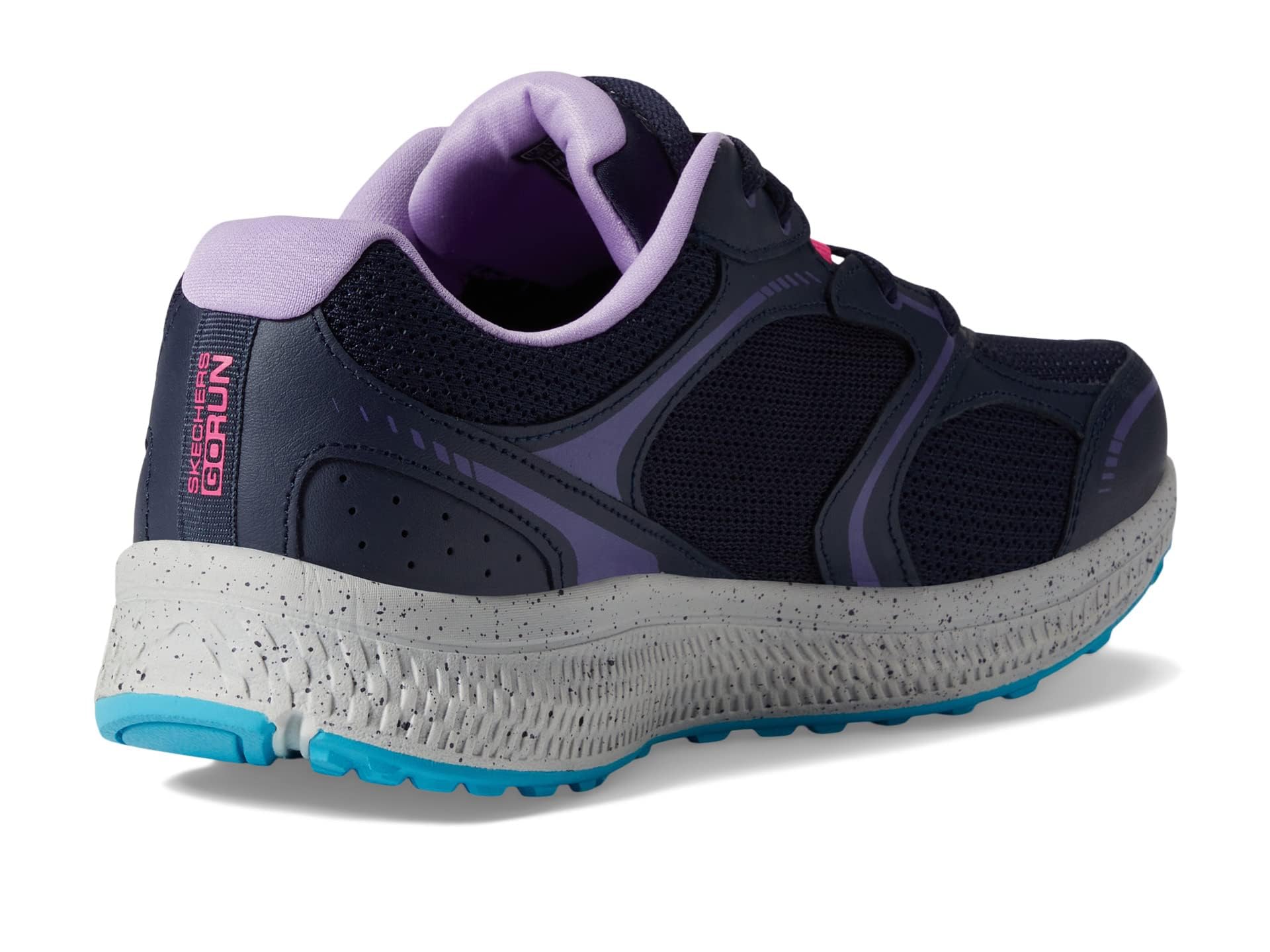 Skechers Women's GO Run CONSISTENT-Vivid Horizon Sneaker, Navy/Lavender, 9