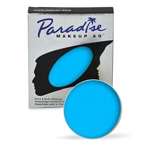 Mehron Makeup Paradise Makeup AQ Refill (.25 oz) (Celestial – Neon Blue/Light Blue UV)