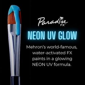 Mehron Makeup Paradise Makeup AQ Refill (.25 oz) (Celestial – Neon Blue/Light Blue UV)