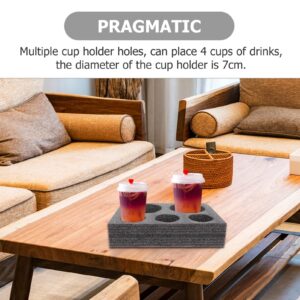 Cabilock 2pcs 5 Hole Cup Holder Drink Carrier Cup Tray Drinks Car Cup Holder Take Out Milk Tea Holder Outdoor Cup Fixing Holder Packing Cup Holders Water Cup Drink Holder Supplies