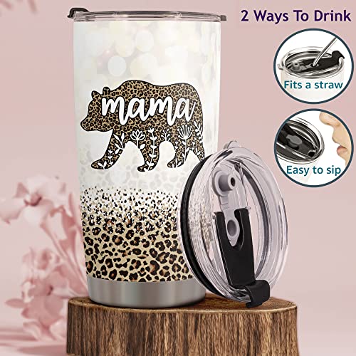 Macorner Mothers Day Gifts - Birthday Gifts for Mom Nana & Mothers Day Gifts From Daughter Son - Mom Gifts Mother's Day Christmas Gifts For Women Mom Grandma - Stainless Steel Bear 20oz Tumbler