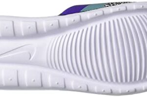 NIKE Women's Casual Slippers, White Habanero Red Black Electro Purple, 9.5