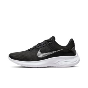 nike women's flex experience rn 11 sneaker, black/white-dk smoke grey, 8