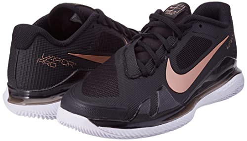 Nike Air Zoom Vapor Pro HC CZ0222-024 Black-White-Metallic Red Bronze Women's Hard Court Tennis Sneakers 7.5 US