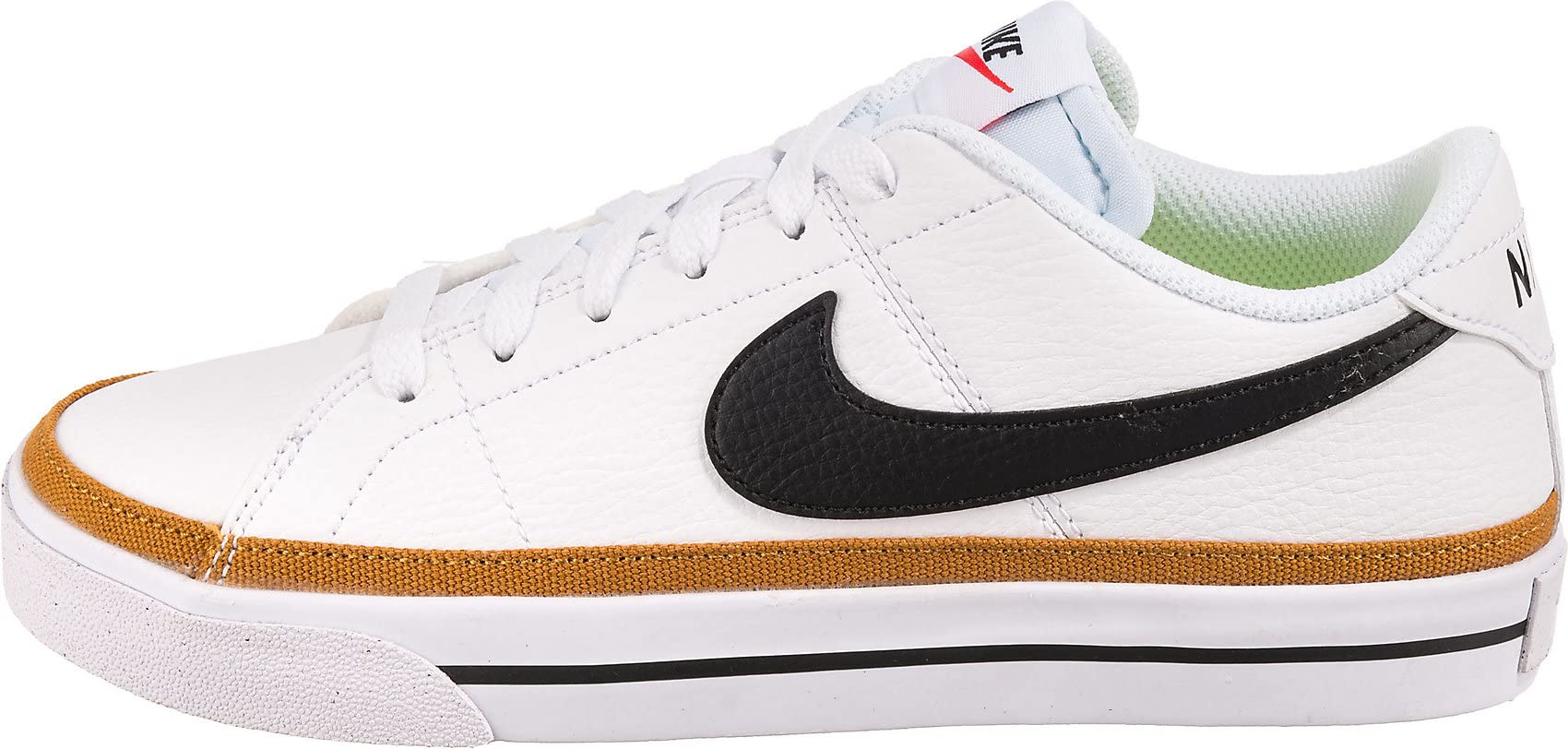 Nike Womens Court Legacy (White Black Desert Ochre, us_Footwear_Size_System, Adult, Women, Numeric, Medium, Numeric_8_Point_5)