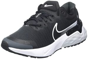 nike women's road running shoes, black white pure platinum dk smoke grey, 8.5 us