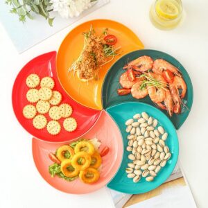 Hemoton 5PCS Food Serving Dishes Moon Shaped Appetizer Plates Dessert Trays Dessert Platters Decorative Dinner Plates Serving Tray for Snack/Fruit/Dessert/Appetizer/Salad/Sauce