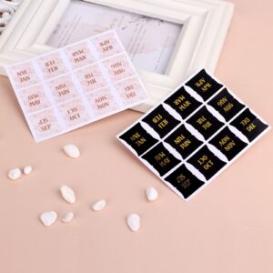 KINBOM 24pcs Monthly Tab Stickers, Adhesive Planner Month Tabs Labels Calendar Index Tabs Stickers for Journal Notebook Agendas Office School Home Supplies