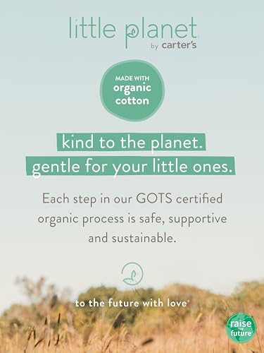 little planet by carter's unisex-baby Wearable Blanket made with Organic Cotton, Grey, Medium