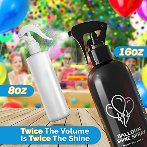 Orca Balloon Shine Spray (16oz) | Ultra Shiny Glow Spray for Latex Balloons. Balloon Brightener Spray for Lasting Gloss Finish (Brillo para Globos)