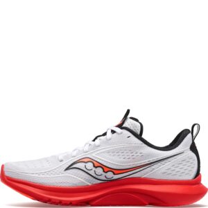 saucony men's kinvara 13 running shoe, white/blck/vizi, 10.5