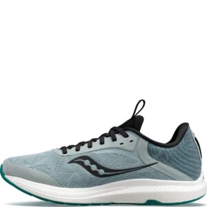 saucony mens freedom 5 running shoe, slate/black, 9.5 us