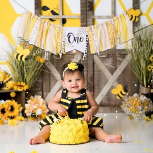 1st Birthday Banner - High Chair Banner 1st Birthday Boy/girl, 1st Birthday Boy/girl, 1st Birthday High Chair Banner, Bee Day Birthday High Chair Banner, 1st Birthday Bee Banner Party Toppers