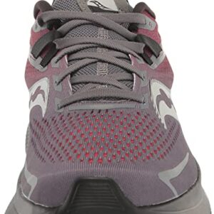 Saucony Men's Ride 15 Running Shoe, Charcoal/RED, 12.5