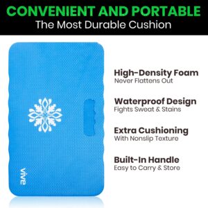 Vive Extra Thick Kneeling Pad for Gardening - Firm Waterproof Knee Mat for Work, Cleaning, Bathing Baby, or Hard Wood Floors - Foam Kneeler for Yoga, Exercise - Great Garden Supplies & Accessories