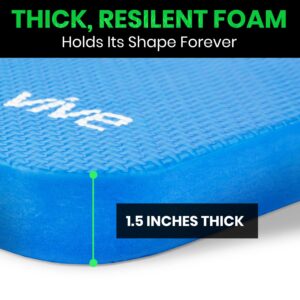 Vive Extra Thick Kneeling Pad for Gardening - Firm Waterproof Knee Mat for Work, Cleaning, Bathing Baby, or Hard Wood Floors - Foam Kneeler for Yoga, Exercise - Great Garden Supplies & Accessories