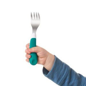 OXO Tot Training Fork and Spoon Set, Teal, 2-Pack