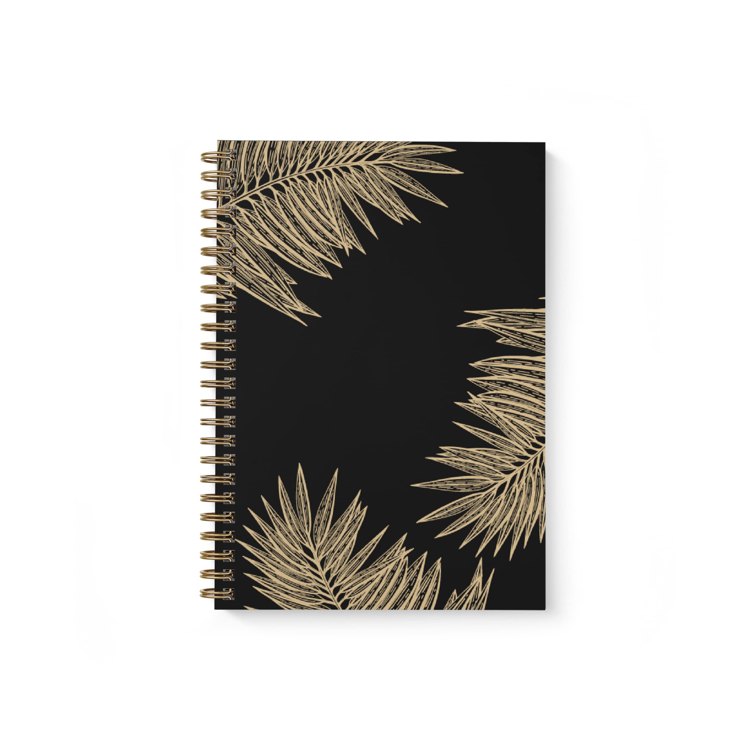 Bright Day Calendars Undated To Do List Daily Task Checklist Planner Time Management Notebook by Bright Day Non Dated Flex Cover Spiral Organizer 8.25 x 6.25 Habit Tracker (Gold Palm Leaves)